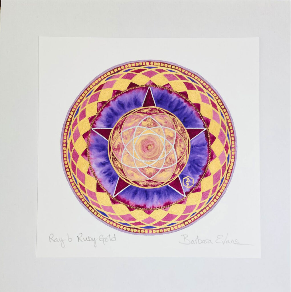 6th Ray: Ruby Gold - Crystal Wings Healing Art